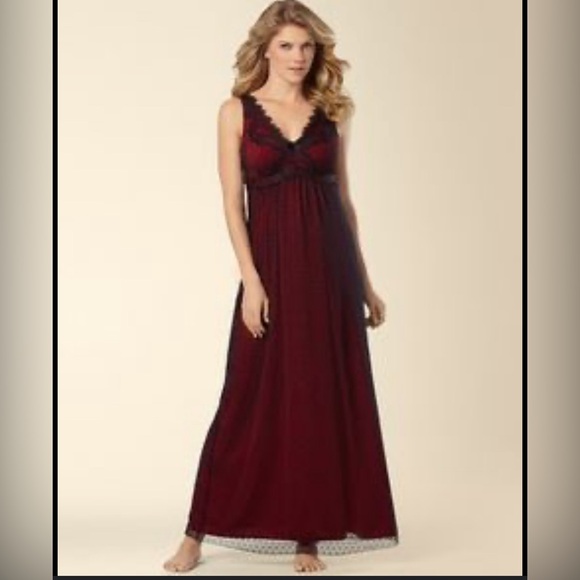 Soma | Intimates & Sleepwear | Soma M Lavish Long Nightgown Red And ...